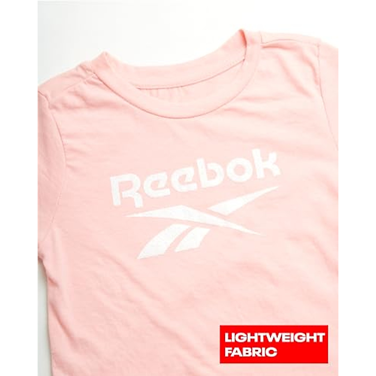 Reebok Baby Girls' Pants Set - 3 Piece Fleece Lined Sweatshirt, Graphic Tee and Jogger Pants for Infant and Toddler (12M-6X), Size 3T, Light Grey Heather