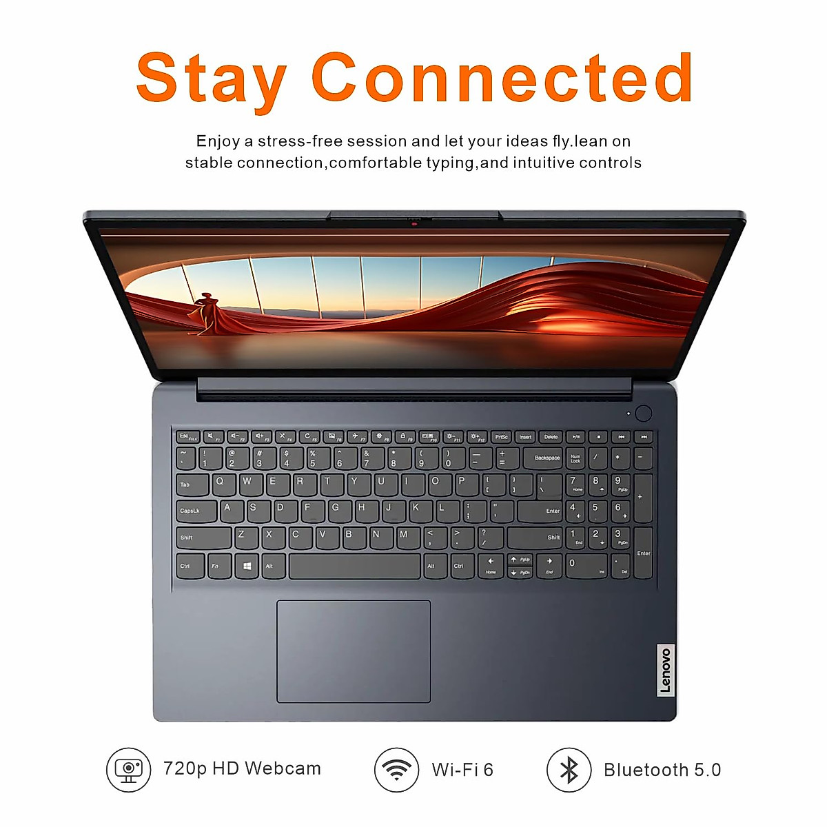 Lenovo IdeaPad 3 17.3" HD+ Notebook Computer, Intel Core i7-1165G7 2.80 GHz, 8GB RAM, 256GB SSD, Windows 11 Home, Arctic Gray