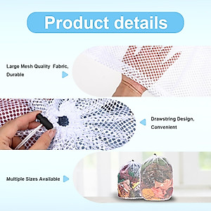 simarro 2Pcs Large Laundry Mesh Bags, Reusable Laundry Bag with Drawstring Travel Laundry Bag Heavy Duty Dirty Clothes Washing Machine Bag for Cloths Blouse Underwear(23.6x19.7inch+31.5x23.6inch)