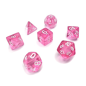 Bundle of Blessings - Piece DND Dice Set by D20 Collective - Dice for Table Top RPGs and Gaming - Boon Series (Aberration, Beast, Celestial, Faerie, Sea) - Transparent Acrylic D&D Dice Sets