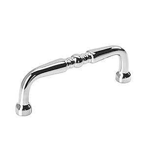 Amerock | Cabinet Pull | Polished Chrome | 3 inch (76 mm) Center to Center | Everyday Heritage | 1 Pack | Drawer Pull | Drawer Handle | Cabinet Hardware