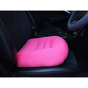 Car Seat Cushion, Office Chair Booster Seat Booster Cushion, Breathable Mesh Portable Car Booster Seat for Short Drivers Extra Thick Seat Cushion for Car Office,Home, 40x40x12cm Black