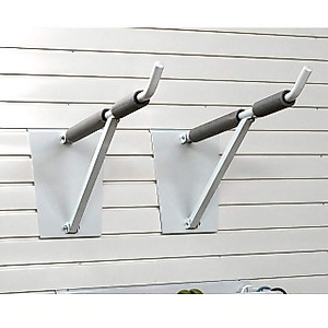 GarageTek Heavy Duty Giant Hang-All Brackets | Wall Mount Jumbo Arm Storage | Wall Hanging Hooks| Garage Lumber Storage, Set for Canoe, Kayak, Paddle Board, Surfboard, Snowboard, Wakeboard (2 Pack)