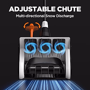 Litheli Cordless Brushless Snow Shovel, 40V(2x20V) 13-Inch Battery Powered Snow Blower, Electric Snow Thrower with Direction Bar & Auxiliary Handle (2 x 2.5Ah Battery Included)