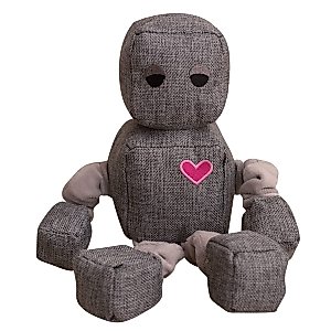 Health Extension SNUG AROOZ Cute Ryder The Robot Stuffed Animals for Dogs, Cool Puppy Toys, Tough & Durable Soft Squeaky for Chewers, for Pet - (13 inches, Grey)