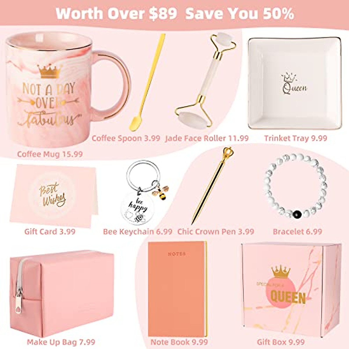 Birthday Gifts for Women, Funny Happy Birthday Gift Ideas for Her, Unique Mother's Day Gifts for Women Mom Sister Best Friends Coworkers Aunt, Best Bday, Thank you, Graduation, Congratulations Gifts