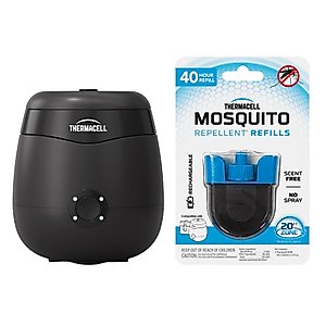Thermacell Patio Shield Mosquito Repellent E-Series Rechargeable Repeller; 20’ Mosquito Protection Zone; Includes 12-Hr Repellent Refill; No Flame or Scent; Bug Spray and Bug Zapper Alternative