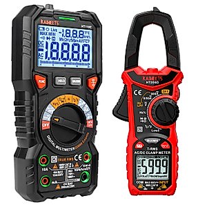 KAIWEETS HT118E Digital Multimeter and HT206D Clamp Meter