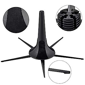 EASTROCK Portable Trumpet Stand Holder Metal with 5 Leg Foldable Detachable Trumpet Holder Stable Metal Legs for trumpet, Black (Stand)