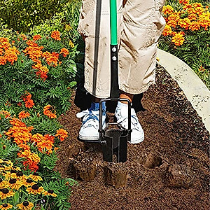 Altdorff 5-in-1 Lawn and Garden Tool, Updated Bulb Planter Long Handle for Digging, Weeding, Soil Sampler, Transplanting, Sod Plugger