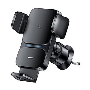 Wireless Car Charger, Baseus 15W Qi Smart Car Wireless Charger Phone Mount, Auto-Clamping Air Vent Car Charger Phone Holder Compatible with iPhone 14/13/12 Pro Max, Samsung S22/S21/S20 Ultra/S9/S8, LG