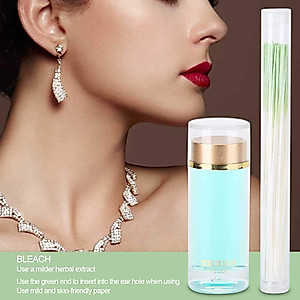 60 Pieces Ear Hole Floss Earrings Hole Cleaner Aftercare Cleaner Earrings Piercing Cleaning Line Ear Piercing Care Cleaning Tool 10ml Ear Cleansing Solution