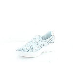 BZees Womens Easy Going Lifestyle Walking Slip-On Sneakers Blue 8.5 Medium (B,M)