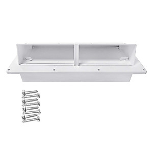 Camp'N RV Exhaust Vent Cover - RV Range Hood Vent/RV Range Hood Cover/Sidewall Vent w/Locking Flap (White)