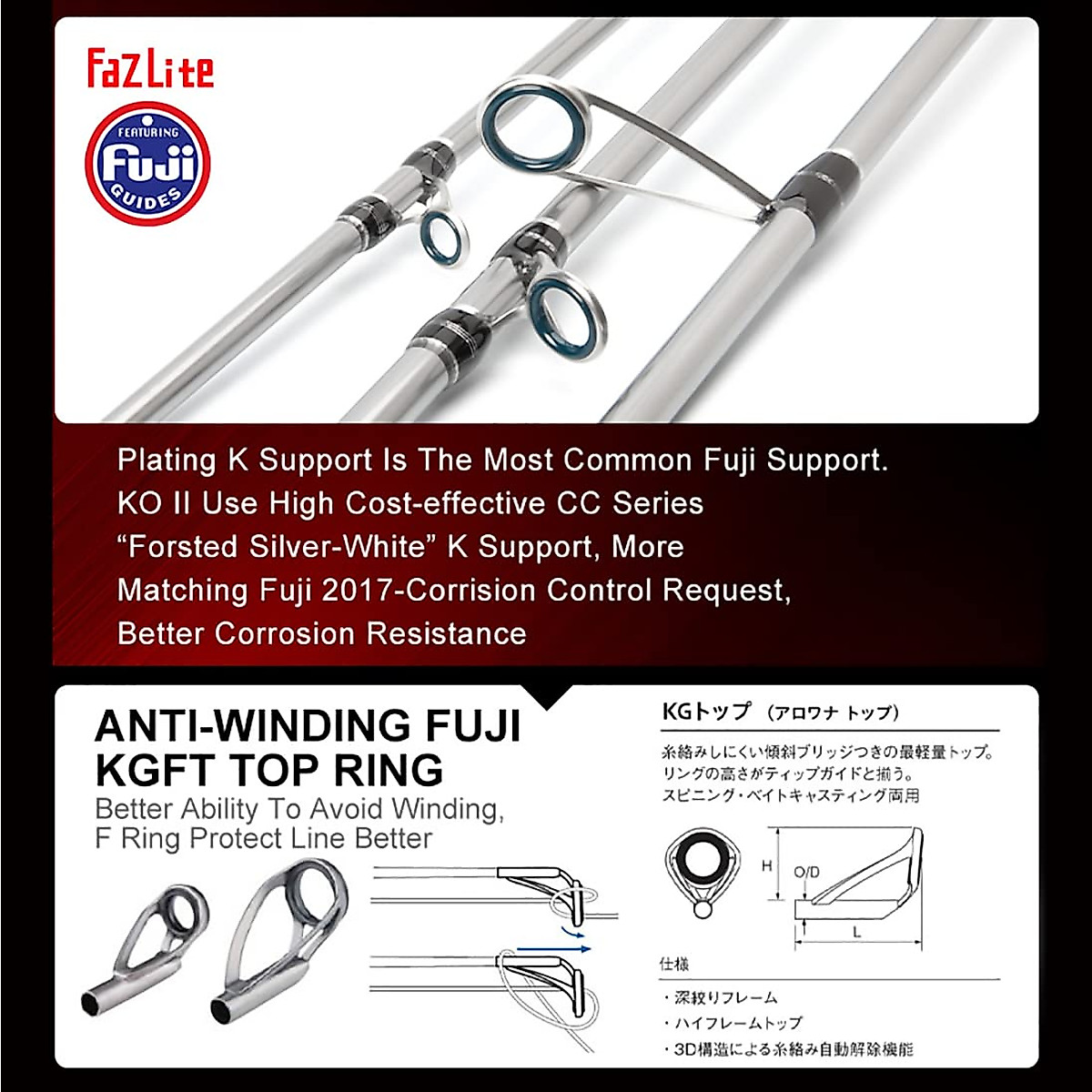Kingdom Silver Needle Fishing Rods Ultralight Fast Spinning Rod Fuji Ring 2 Section UL L ML M MH Fuji Ring Carbon Casting Travel Rod