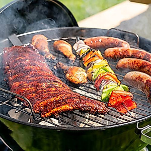 Nexgrill Premium Charcoal Grill, 22" Heavy Duty Charcoal Kettle Grill, Outdoor Cooking, Camping Patio, Backyard, Tailgating, Black (22 Inches Original)