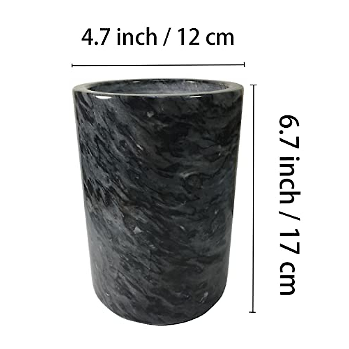 Marble Wine Cooler，Suitable for Wine Barrels or Champagne Cooler 750 ml Bottles, Ideal Gift for Wine Enthusiasts（black）