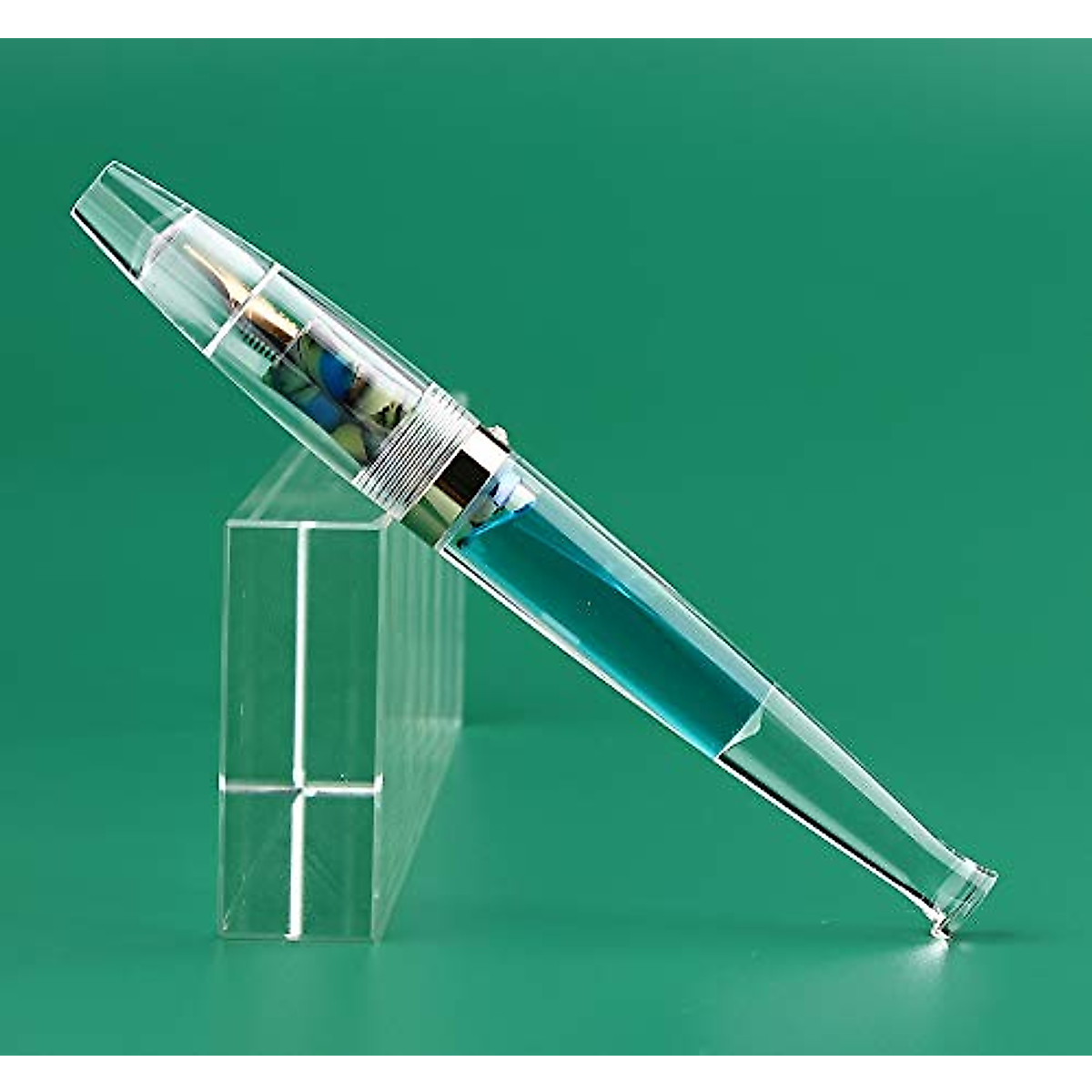 Lanxivi Majohn S5 Fountain Pen Extra Fine Nib +Two Additional Nibs (Wide and Bent) Clear Transparent Acrylic Eyedropper Filling