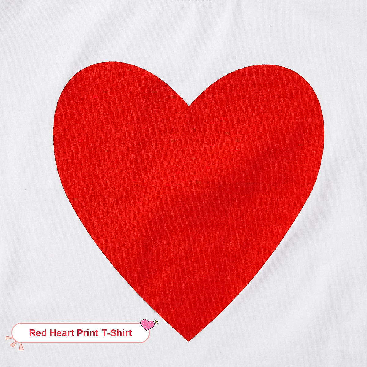 SYNPOS Baby Girls Outfits Valentine's Unique Love Heart T-Shirt Long Pants Set Adorable Gifts for Girls Little Kids 3-4 Years