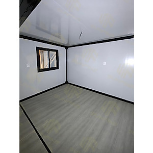 Generic Portable prefabricated house 13x20ft prefab tiny home with Restroom, Mobile Expandable Plastic Prefab House for Hotel, Office, Guard House, Shop, Villa, Warehouse, container house, white