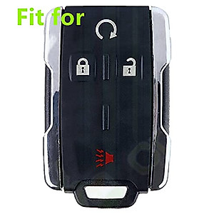 Smart Key Fob Cover Case Protector Keyless Remote Holder for 2012-2021 Chevrolet Silverado Colorado M3N32337100 13577770 13577771 GMC Sierra Yukon Cadillac Black