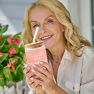 Gifts for Women,Funny Birthday Gifts,Gag Gifts for Coworker,Retired Friend,Boss,Teacher,Nurse,Mother,Valentine Day Gifts for Girlfriend,Sister - A Wise Woman Once Said "F*ck this sh*t" 18 OZ Can Glass