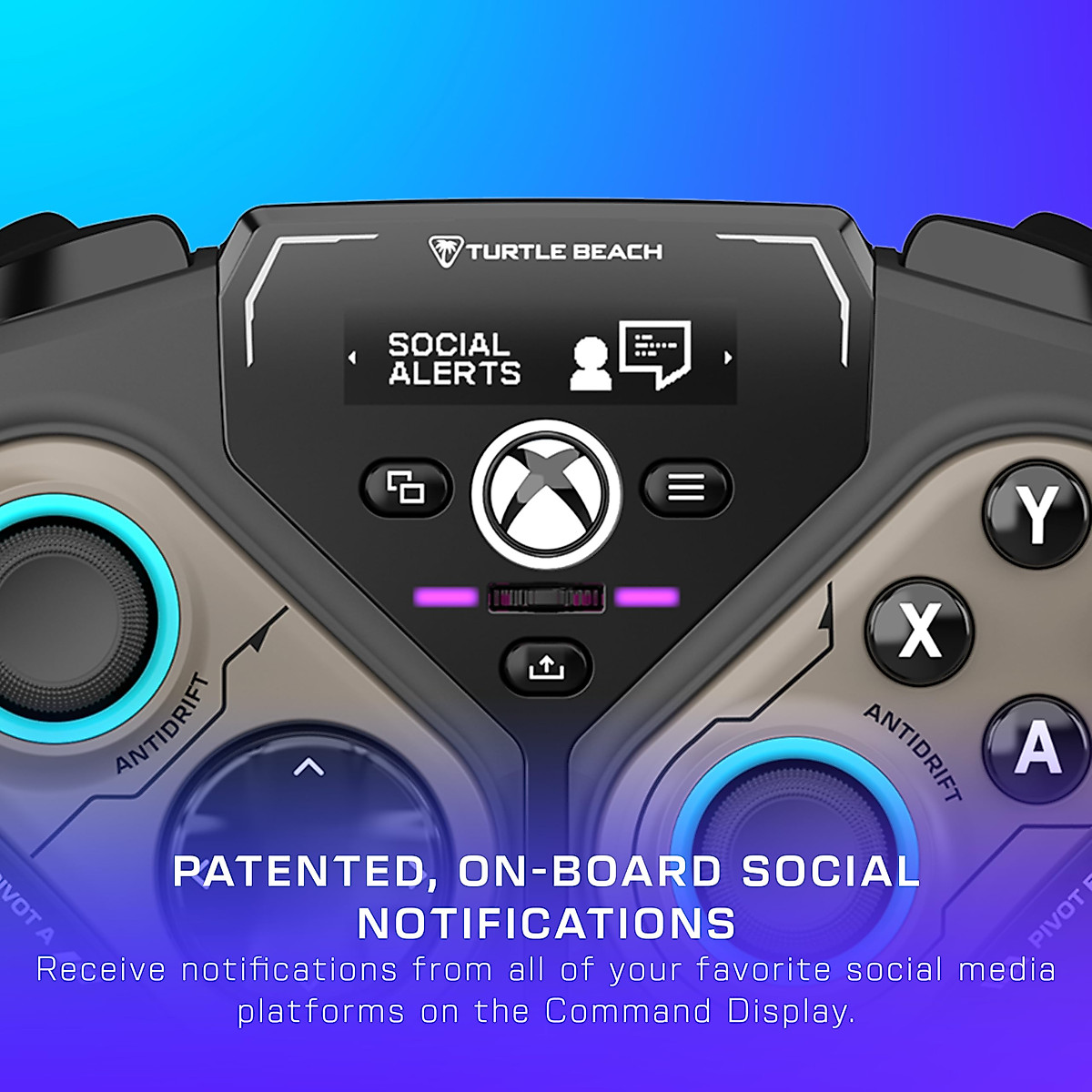 Turtle Beach Stealth Pivot Wireless Smart Game Controller Officially Licensed for Windows PC – Rotating Modules, Display Dashboard, Hall-Effect Sticks, Remappable Buttons, Bluetooth, 20-Hour Battery