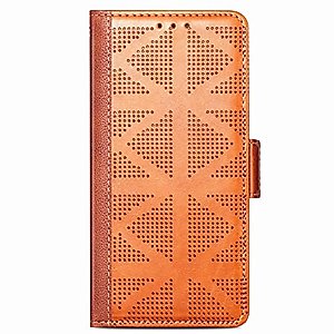 YukeTop Case for Oppo Reno2, PU Leather Flip Folio Wallet Cover, with Card Slots, Case Cover for Oppo Reno2.(Brown)