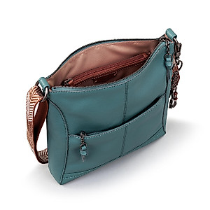 The Sak Lucia Crossbody Bag in Leather, Convertible Purse with Adjustable Strap, Dry Leaf