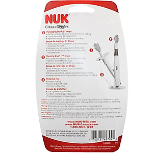 NUK Grins and Giggles Training Toothbrush Set, Blue