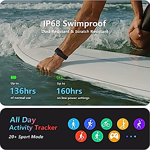 𝐌𝐨𝐫𝐞𝐏𝐫𝐨 𝐅𝐢𝐭𝐧𝐞𝐬𝐬 𝐓𝐫𝐚𝐜𝐤𝐞𝐫, 2023 Fitness Trackers with Blood Pressure and Heart Rate Monitor, Sleep Tracker with HRV and Blood Oxygen, Step Calorie Activity Smart Watch for Women Men