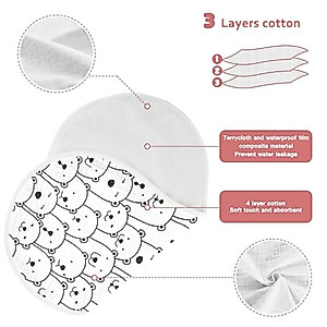 vvfelixl Muslin Burp Cloths Polar Bear Baby Washcloths for Baby Girl Boys 2 Pack White