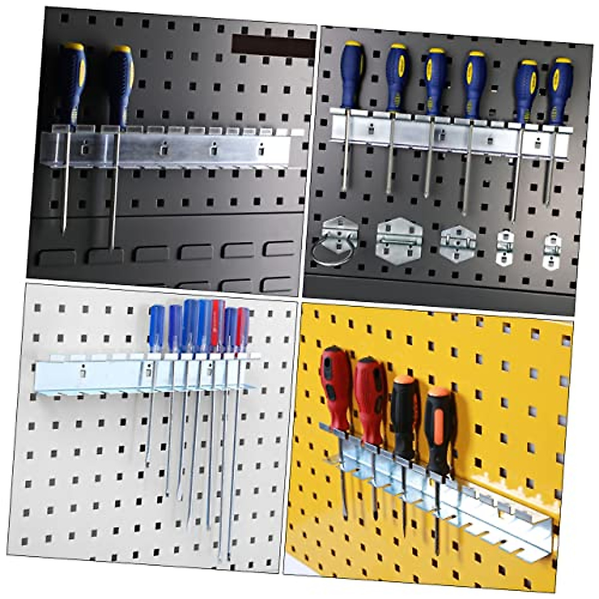 SOESFOUFU 1pc Screwdriver Holder Storage Rack Screwdriver Shelf Hook Hanger Garage Broom Holder Screw Organizer Hand Tool Holder Hook Tool Bolts Bolt Driver Holder Silver Steel Galvanized