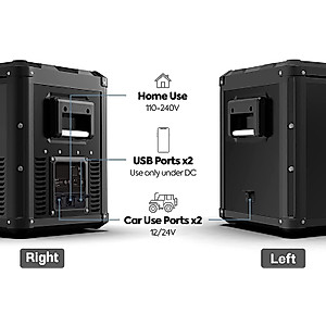 ICECO VL75 Pro 79.2 Quarts Dual Zone Portable Refrigerator with SECOP Compressor, Multi-directional Lid, Dual USB & DC 12/24V, AC 110-240V | Compact Refrigerator | For Car, Home, RV | With EC Cord