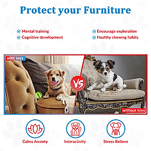 ELLAMI Toys Set for Small Dogs, 20 Packs Puppies Toys, Dental Ball for Puppies, Chewing Dog Toys for Puppies, Durable Ropes, Plush Toys for Dogs, Teething Toys, Ring Dog Toy.