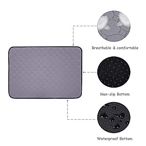 Wontee Guinea Pig Cage Liners Guinea Pig Bedding Washable Guinea Pig Pee Pads Waterproof Reusable for Guinea Pigs Ferrets Hamsters Rabbits (L: 35" x 28")