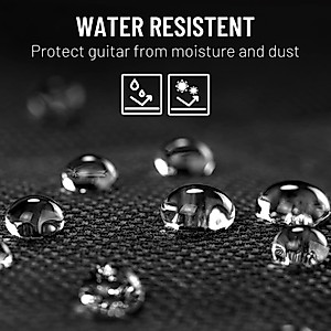 CAHAYA 𝗔𝗰𝗼𝘂𝘀𝘁𝗶𝗰 𝗚𝘂𝗶𝘁𝗮𝗿 𝗕𝗮𝗴 0.35 In Thick Padding for 40 41 42 in Acoustic Guitars Waterproof Dual Adjustable Shoulder Strap Guitar Case Gig Bag with Back Hanger Loop, Green CY0291