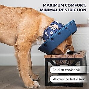 Ejona's furryfamily - Comfy Adjustable Dog & Cat Cone - Soft Dog Cone Collar Alternative After Surgery Large, Medium, Small - Dog Recovery Collar, XS