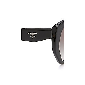 Prada Heritage PR 16RS 1AB0A7 Black Plastic Butterfly Sunglasses Grey Gradient Lens