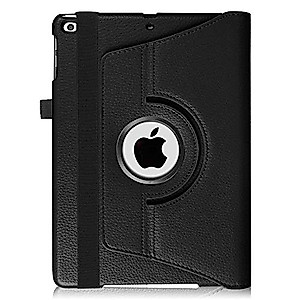 Fintie Rotating Case for iPad 6th / 5th Generation (2018 2017 Model, 9.7 inch), iPad Air 2 / iPad Air 1-360 Degree Rotating Protective Stand Cover Auto Sleep Wake, Black