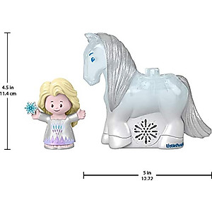 Disney Frozen Elsa & Nokk Little People Figure Set With Lights & Sounds For Toddler Pretend Play Ages 18+ Months