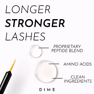 DIME Beauty Eyelash Boost Serum, Eyelash Serum, Lash Serum and Eyelash Serum for Healthier, Longer, Thicker Eyelashes, 1 Count