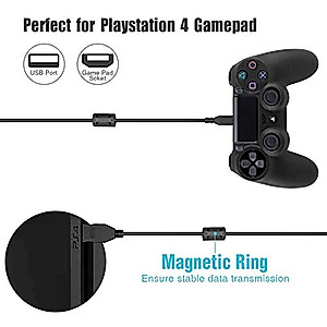 6amLifestyle PS4 Controller Charger Charging Cable 10FT Charge and Play Extra Long Micro USB for Playstaion 4 Xbox One Controllers Android Phones