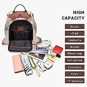 MKP COLLECTION Women Fashion Backpack Purse Multi Pockets Anti-Theft Rucksack Travel School Shoulder Bag Handbag Set 2pcs