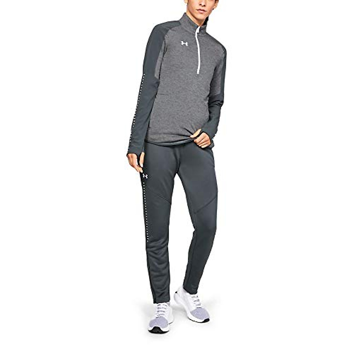 Under Armour Women's UA Knit Warm-Up ½ Zip SM Gray