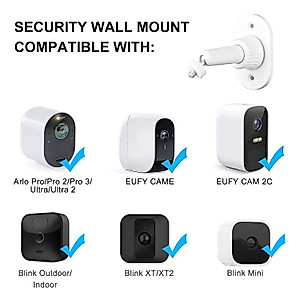 4 Pack Adhesive Wall Mount Compatible with Ring Stick Up Cam Wired/Battery and Ring Indoor Cam(1st Gen and 2nd Gen) Camera,360 Degree Adjustable Mounting Bracket