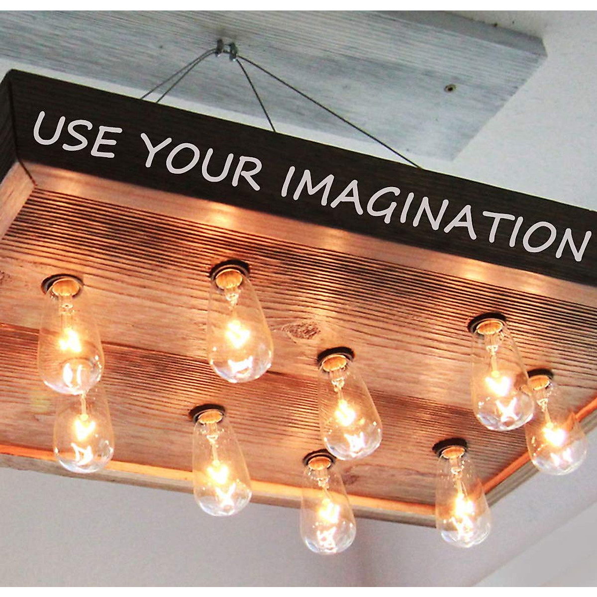 Romasaty 10-Pack Edison Light Bulbs ST40 Clear Replacement Bulbs-7 watts 120 Volts E17 Screw Base for Outdoor Indoor Patio Edison String Lights-Clear