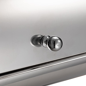 ALIMORDEN Stainless Steel Bread Box/Bin/kitchen Storage Containers with Roll Top Lid for Kitchen Counter Dry Food Storage Container Store Bread Loaf