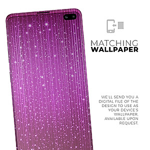 DesignSkinz Abstract Pink Neon Rain Curtain Protective Vinyl Decal Wrap Skin Cover Compatible with The Samsung Galaxy S20 (Screen Trim & Back Glass Skin)