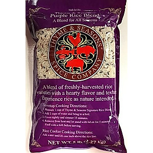 Thyme & Seasons Purple Rice Blend - Black, Cargo, Jasmine, and Sweet Rice - 5 lbs.